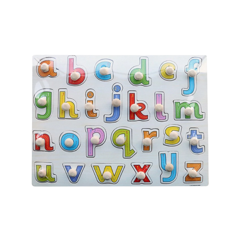 Small Alphabets Wooden Knob Puzzles – Leah
