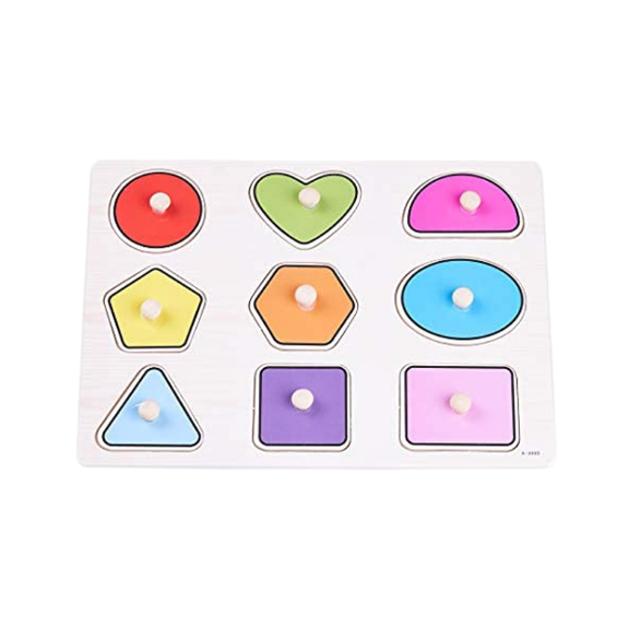 Shapes Wooden Knob Puzzles – Leah