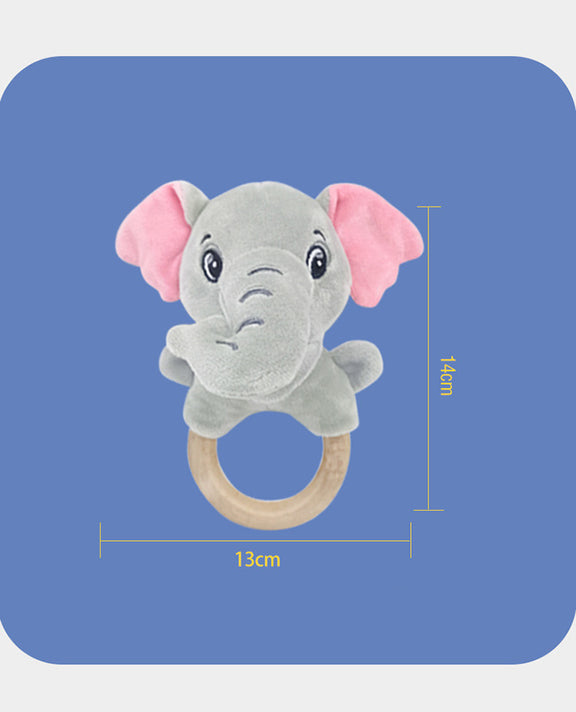 Wooden Ring Rattle - Elephant – Leah