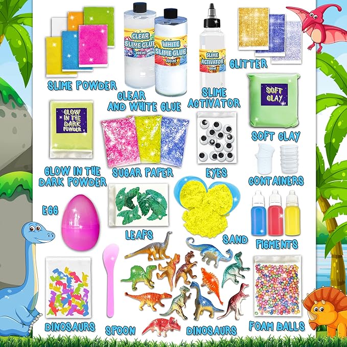 DIY Dinosaurs Slime Making Combo Kit – Leah
