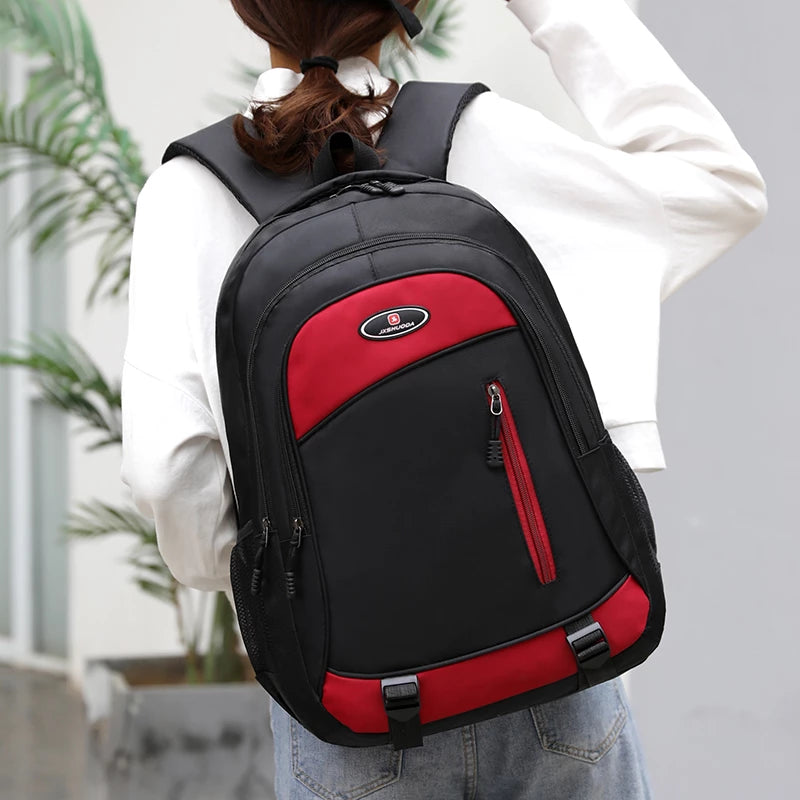 Minimalist Backpack - Red Black – Leah