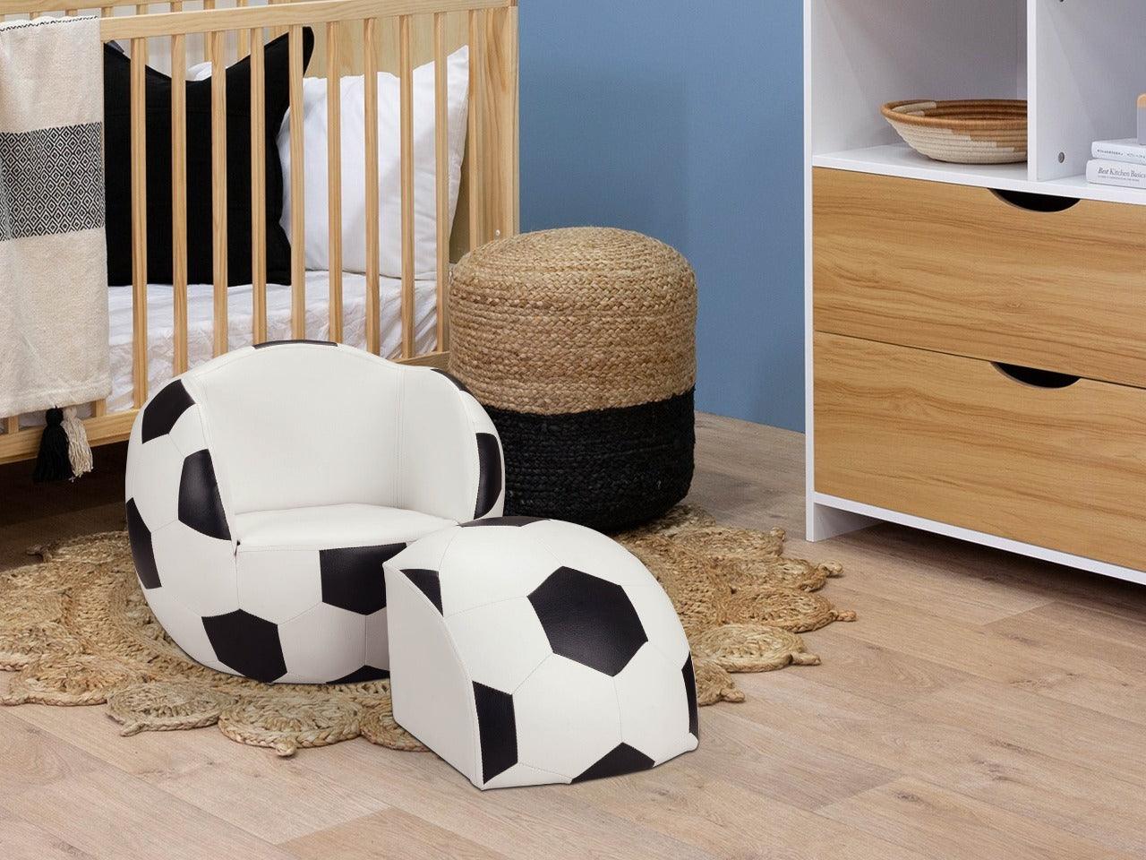 Soccer Ball Sofa with Ottoman – Leah